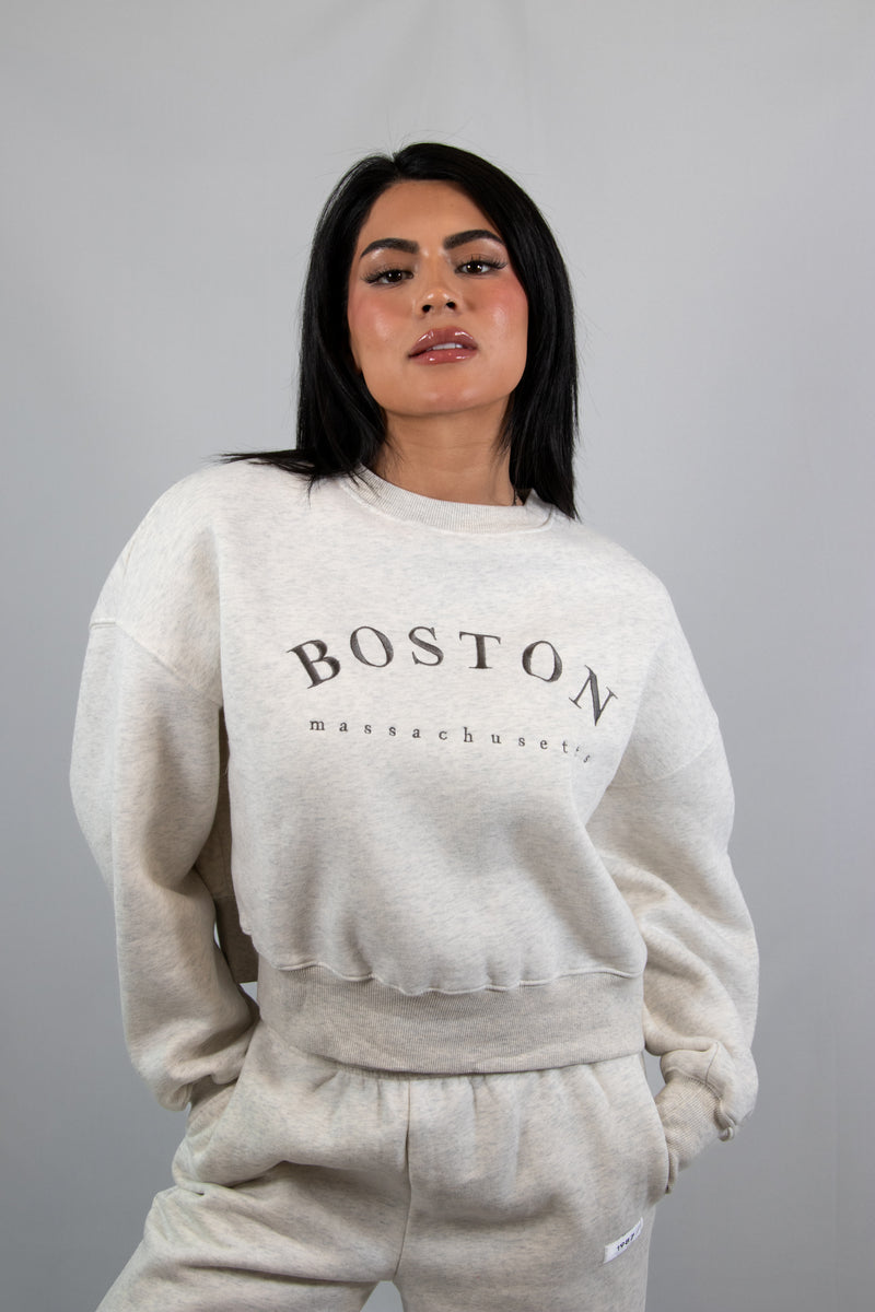 BOSTON CREWNECK IN "GREYSTONE"